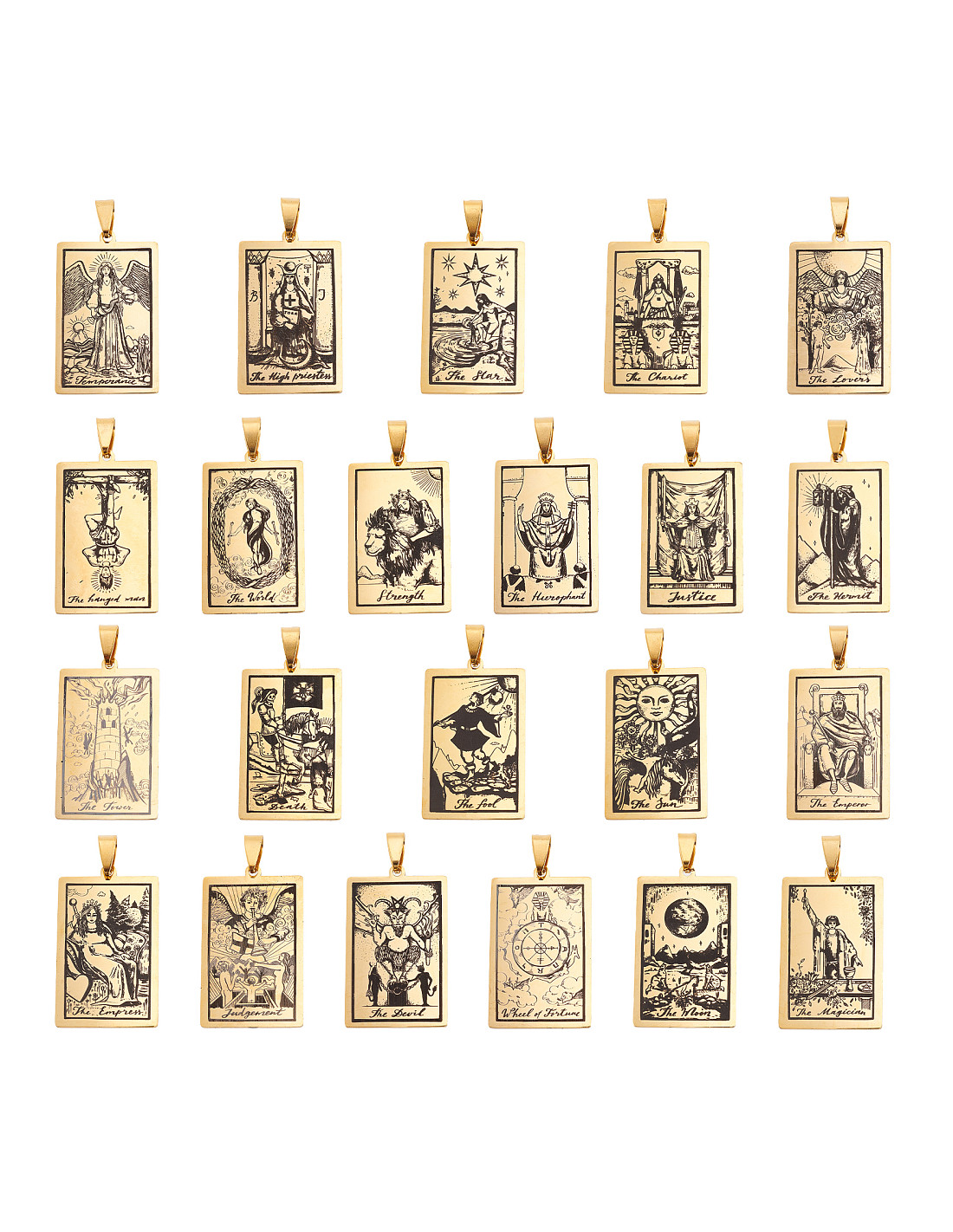 AC513 - Carta Tarot IV "The Emperor", el emperador, dorada